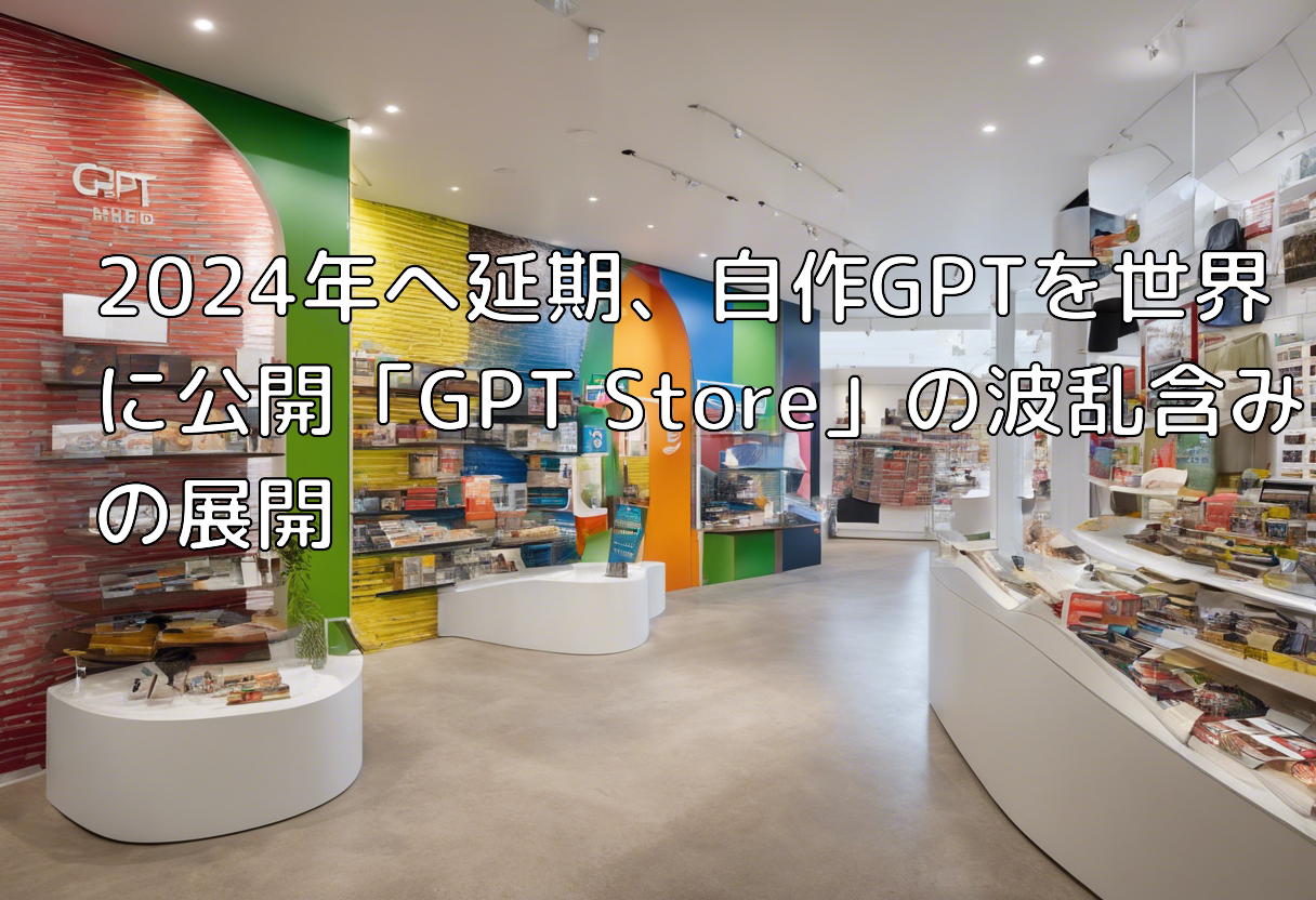 2024年へ延期、自作GPTを世界に公開「GPT Store」の波乱含みの展開 | WEBメディア“WORK WONDERS”