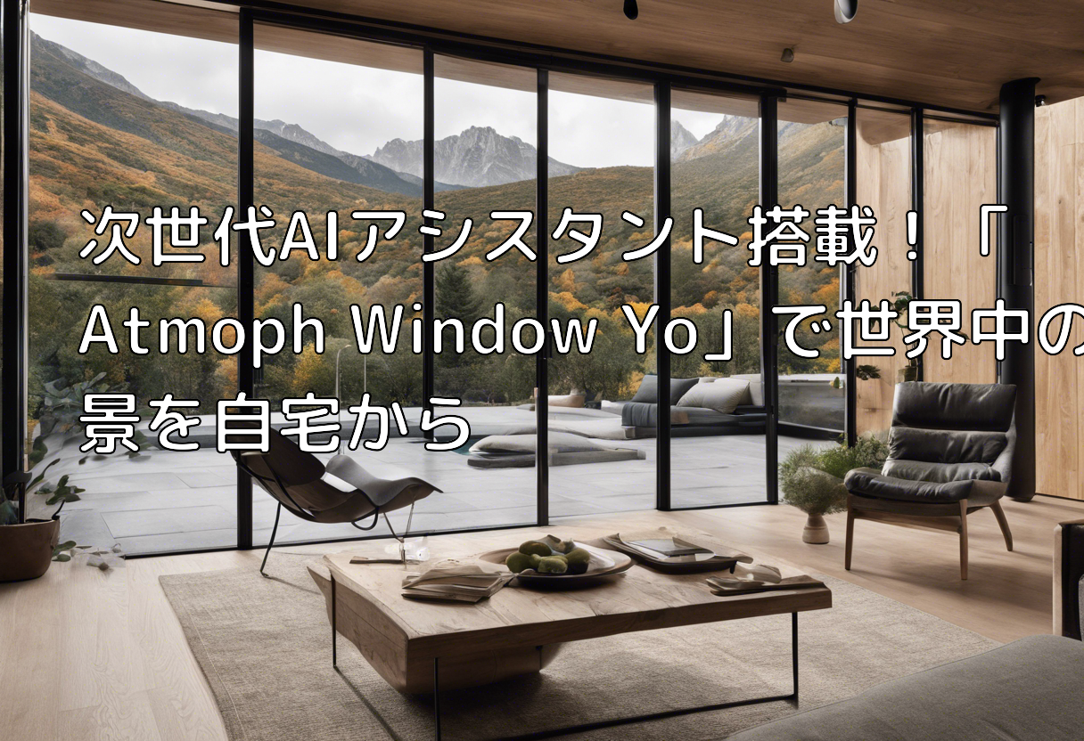 次世代AIアシスタント搭載！「Atmoph Window Yo」で世界中の絶景を自宅から | WEBメディア“WORK WONDERS”